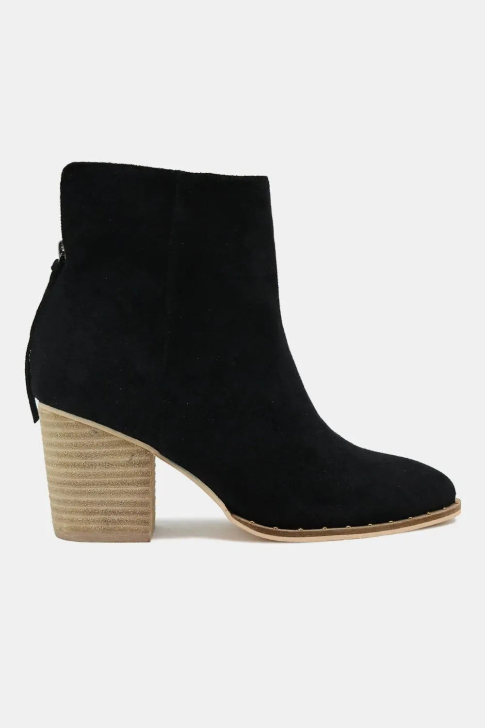 Beast Fashion Suede Point Toe Ankle Booties in Black for Women – Eliot ...